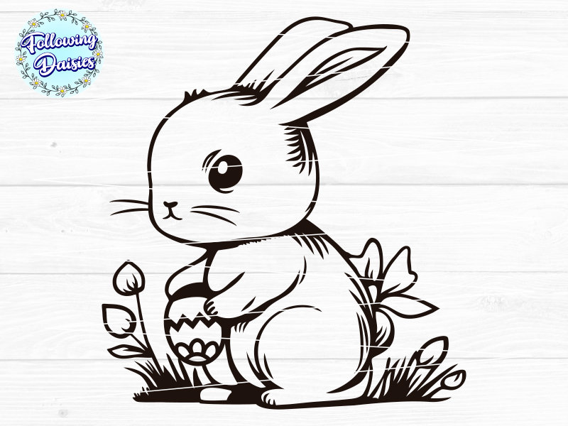 EASTER BUNNY SVG Easter Bunny Svg File Easter Eggs Svg - Etsy