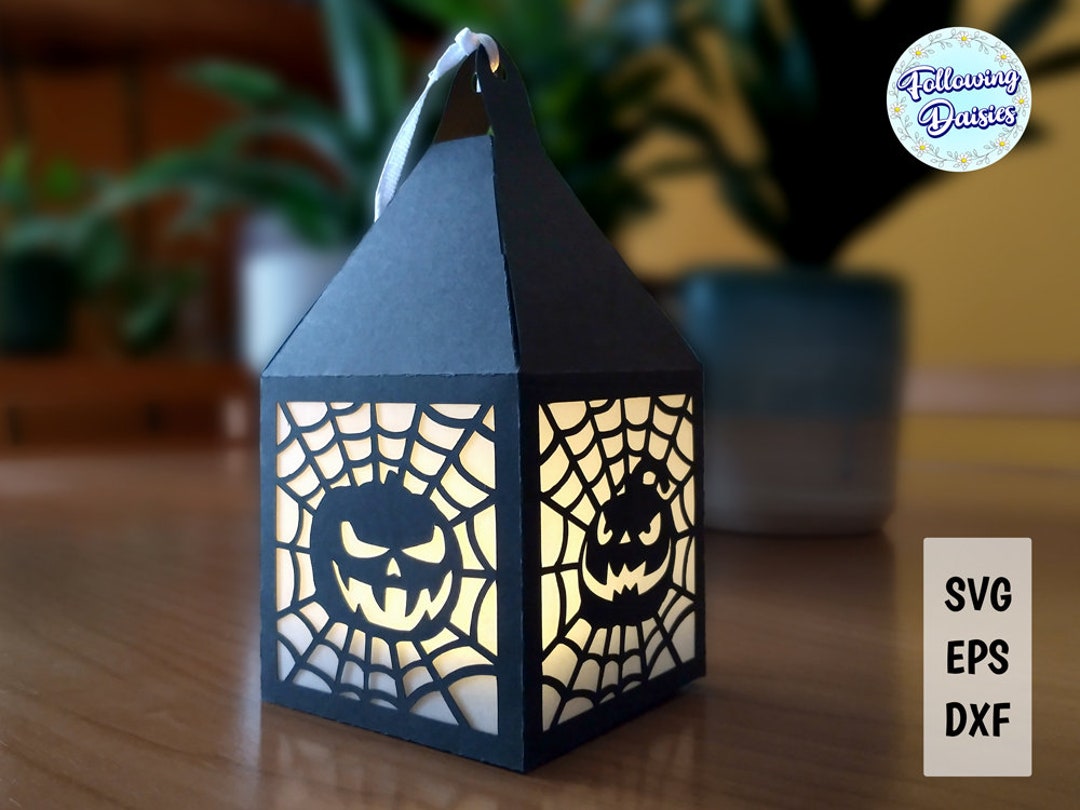 HALLOWEEN LANTERN SVG, Halloweenn Lantern Template, Pumpkin Lantern ...