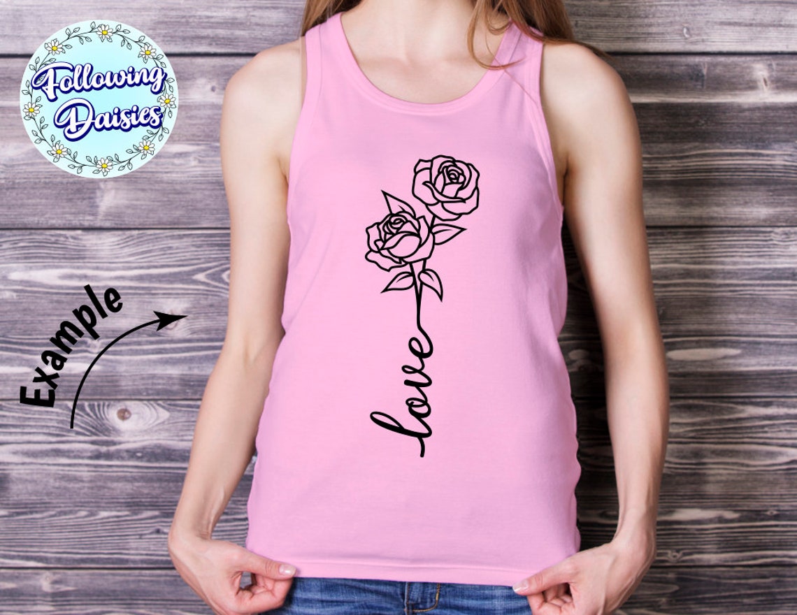 LOVE FLORAL in SVG, Roses Bouquets, Love Flowers, Floral, Love Cut File ...