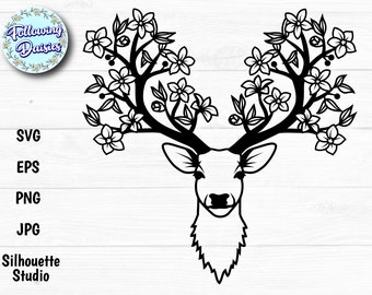 Cuernos de reno svg - Etsy España