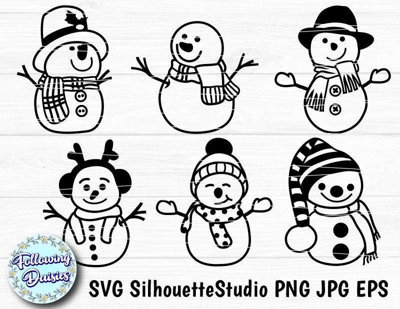 SNOWMEN SVG Christmas Svg Snowman Cut File Christmas - Etsy