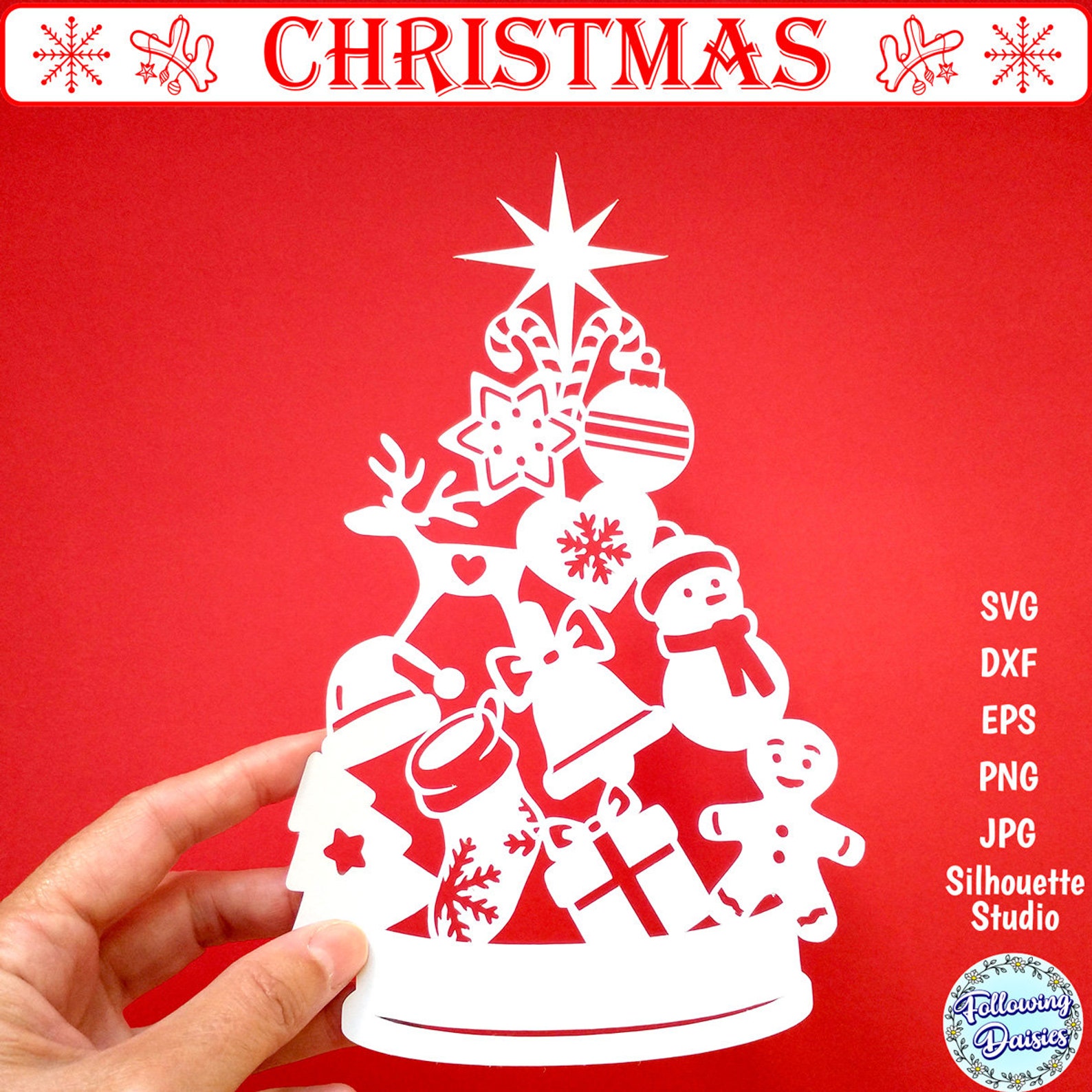 CHRISTMAS TREE SVG, Christmas Decorations, Merry Christmas, Christmas ...