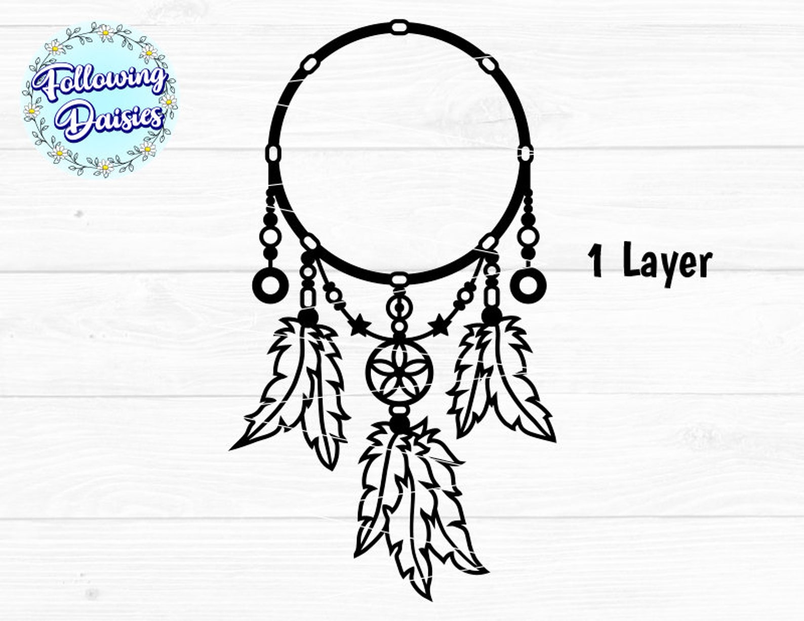 DREAMCATCHER SVG, Feather Monogram, Mystical, Celestial, Feather Frame ...