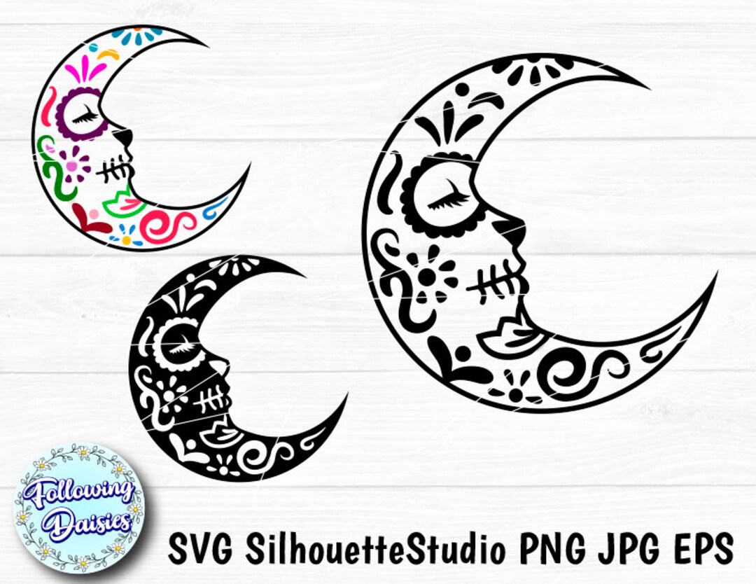 HALLOWEEN MOON SVG, Day of the Dead, Halloween, Sugar Skull, Halloween ...