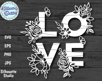 LOVE 3D in SVG, Birthday, Valentine's Day, Love Cut File, Svg Files for ...
