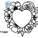 FLOWER HEART SVG, Flowers, Love, Valentine's Day, Floral Heart, Paper ...