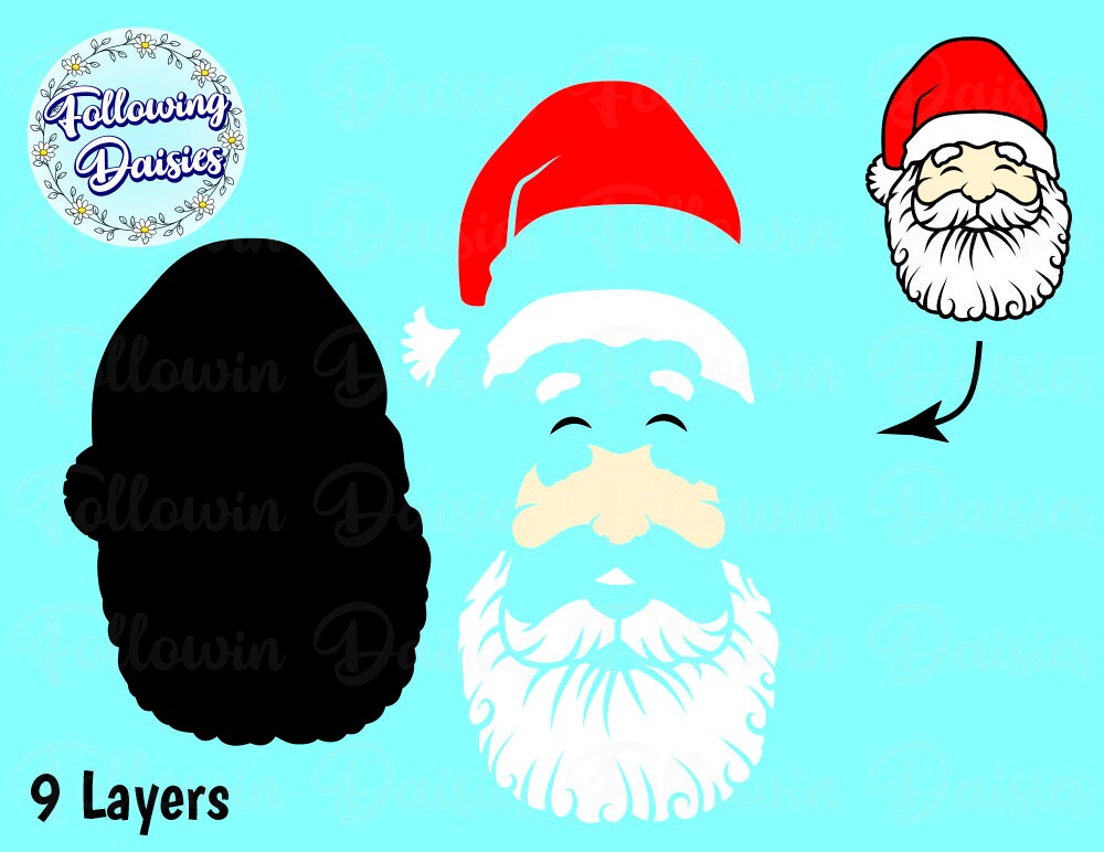 SANTA CLAUS and Elf in SVG Christmas templates en svg | Etsy