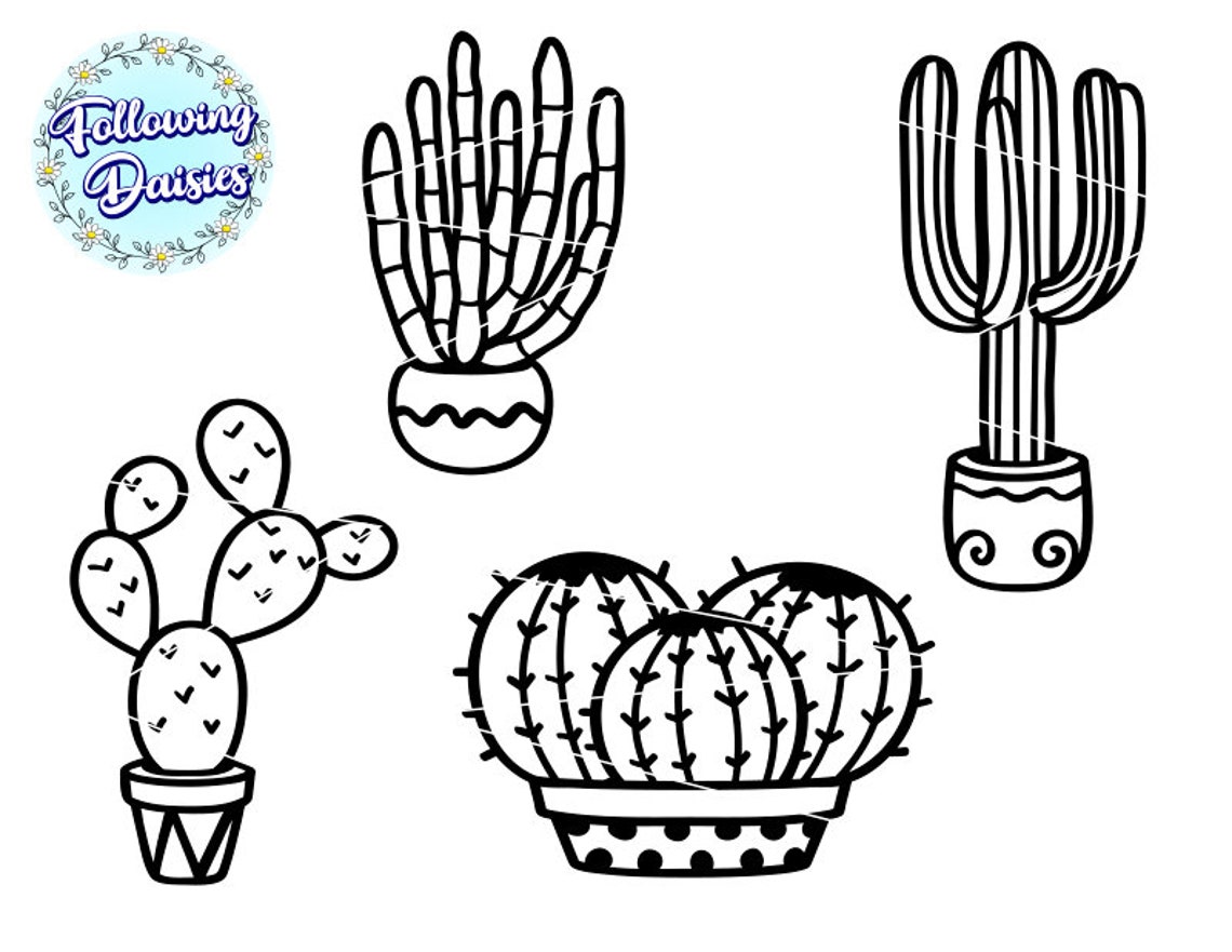 CACTUS POTS En SVG, Succulents, Plants, Nature, Desert Cactus, Cactus ...