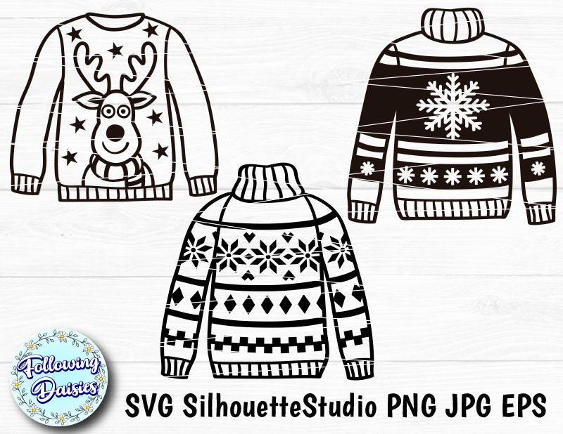 Ugly Sweater Clip Art Black And White