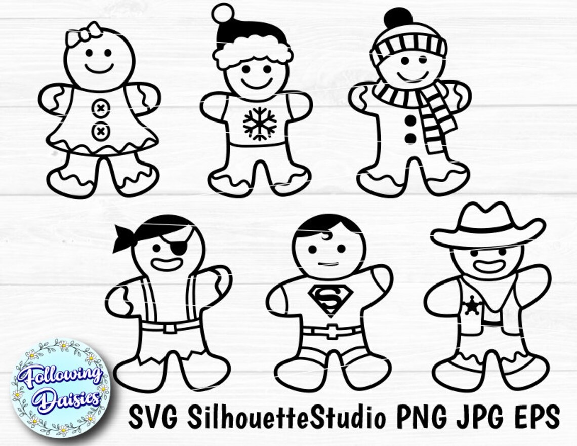 GINGERBREAD MAN SVG Christmas Svg Gingerbread Decor - Etsy