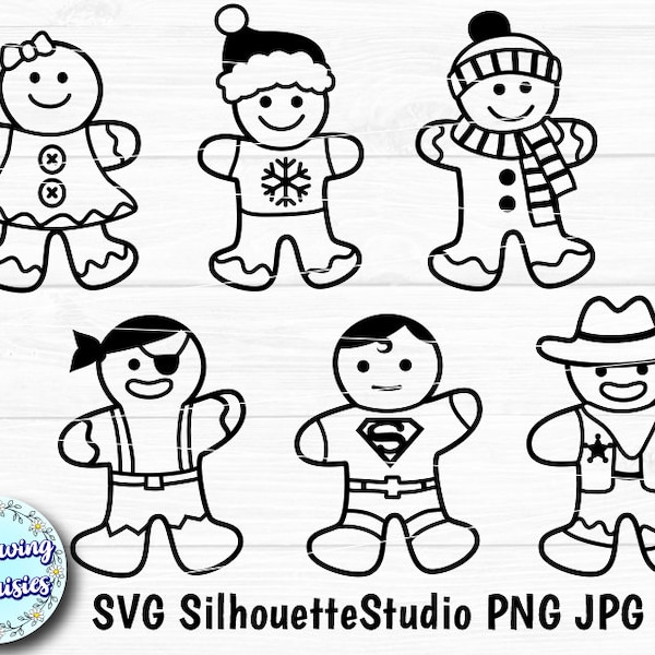 Gingerbread Man Svg - Etsy