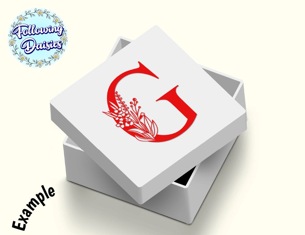 FLORAL LETTER G in Svg, Decorative Initial, Paper Cut Template, Instant ...