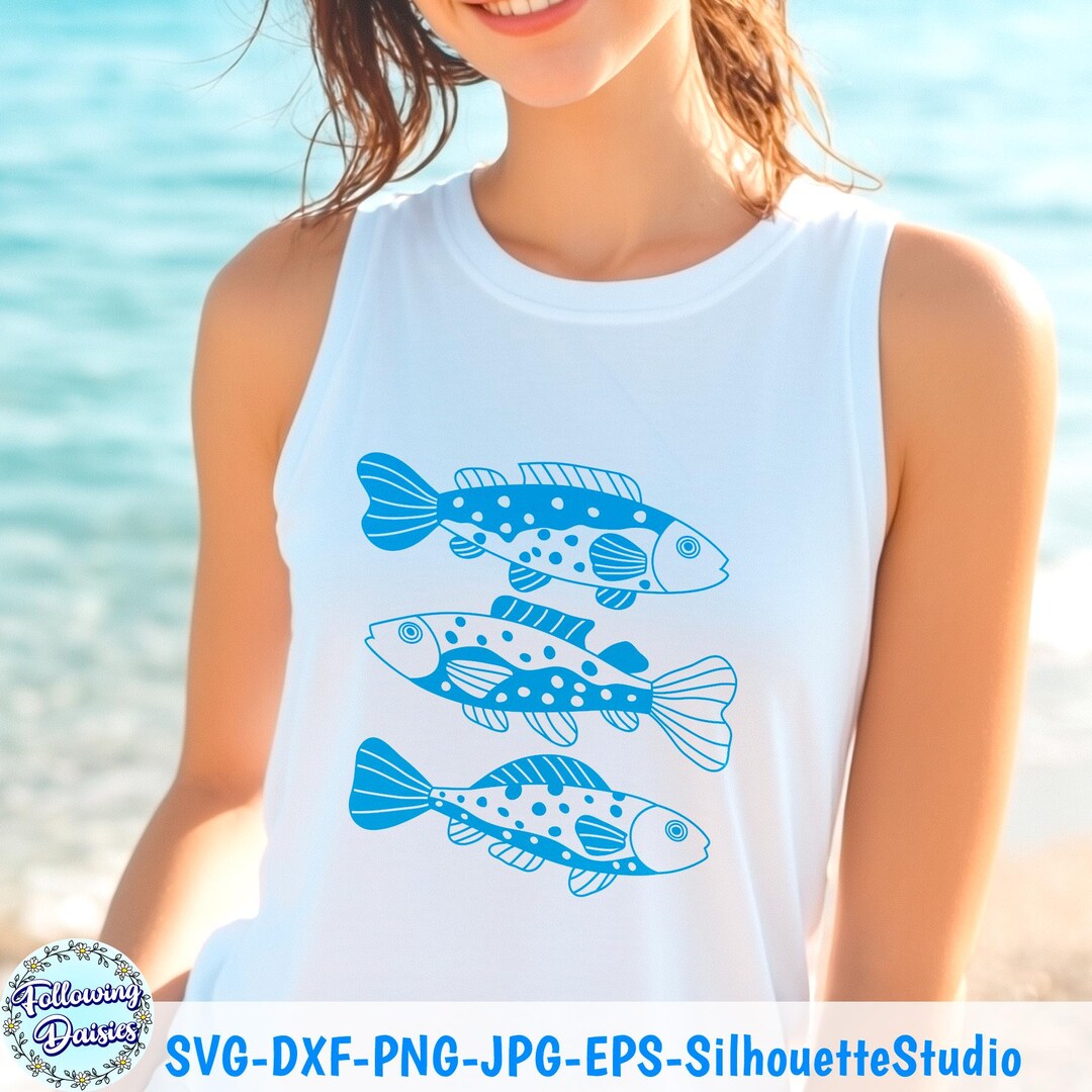 FISH SVG, Tropical Fish Svg, Sea Animals Svg, Ocean Fish Svg, Under the ...