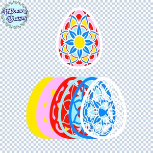 MANDALAS Easter EGGS SVG, Layered Easter Eggs,mandalas Svg, Easter Egg ...