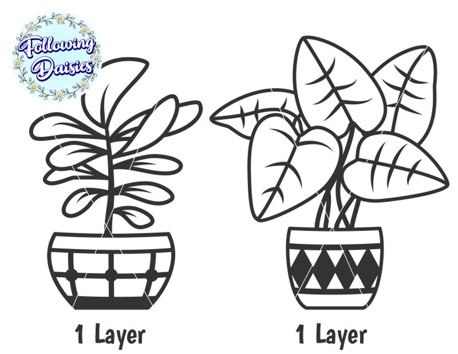 PLANTS in SVG Potted Plants House Plants Flower Pot | Etsy