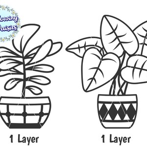 PLANTS in SVG, Potted Plants, House Plants, Flower Pot, Gardening ...
