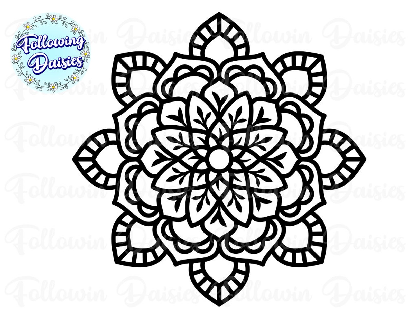 MANDALAS SVG Nº 2 Mandalas vector Mandala silueta Archivos | Etsy