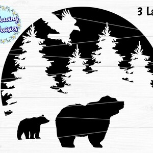 BEAR in the FOREST in SVG, Baby Bear, Instant Download, Svg Files for ...
