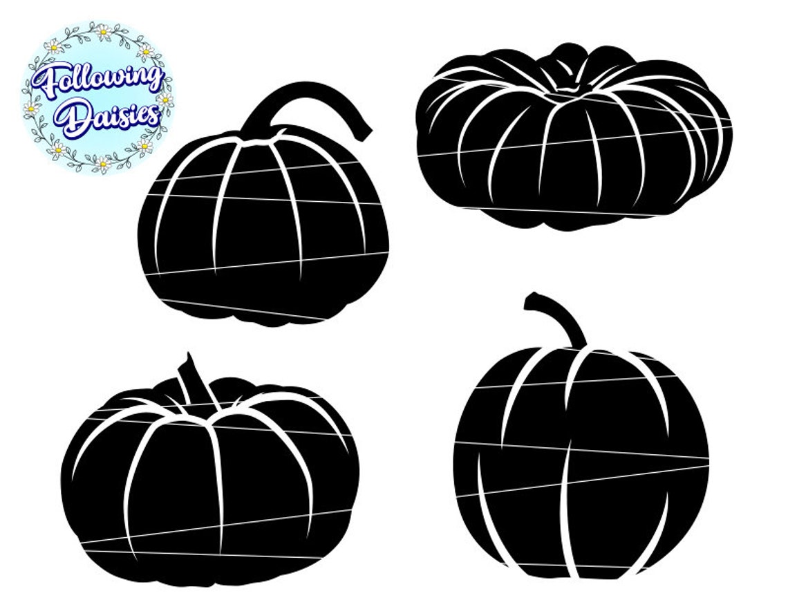 PUMPKINS in SVG Format, Branches, Halloween, Thanksgiving, Paper Cut ...