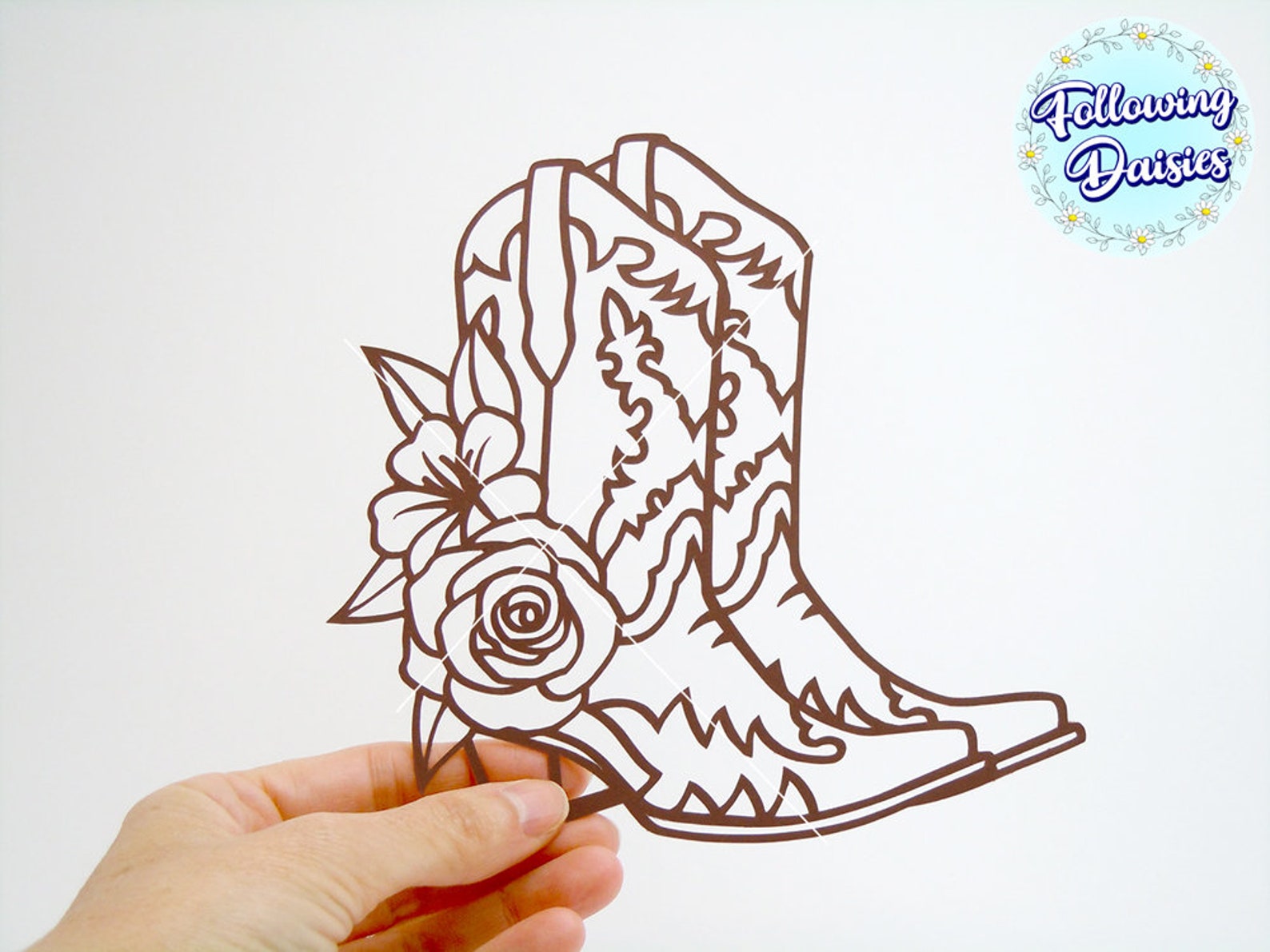 COWBOY BOOTS SVG, Boots Decorated With Flowers, Western, Rodeo, Ranch ...