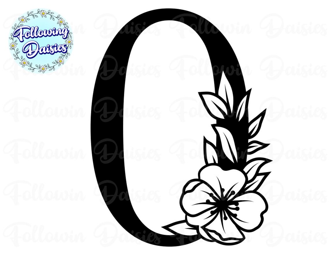 NUMBER 9 in SVG, Floral Number, Number 0, Number 90, Anniversary ...