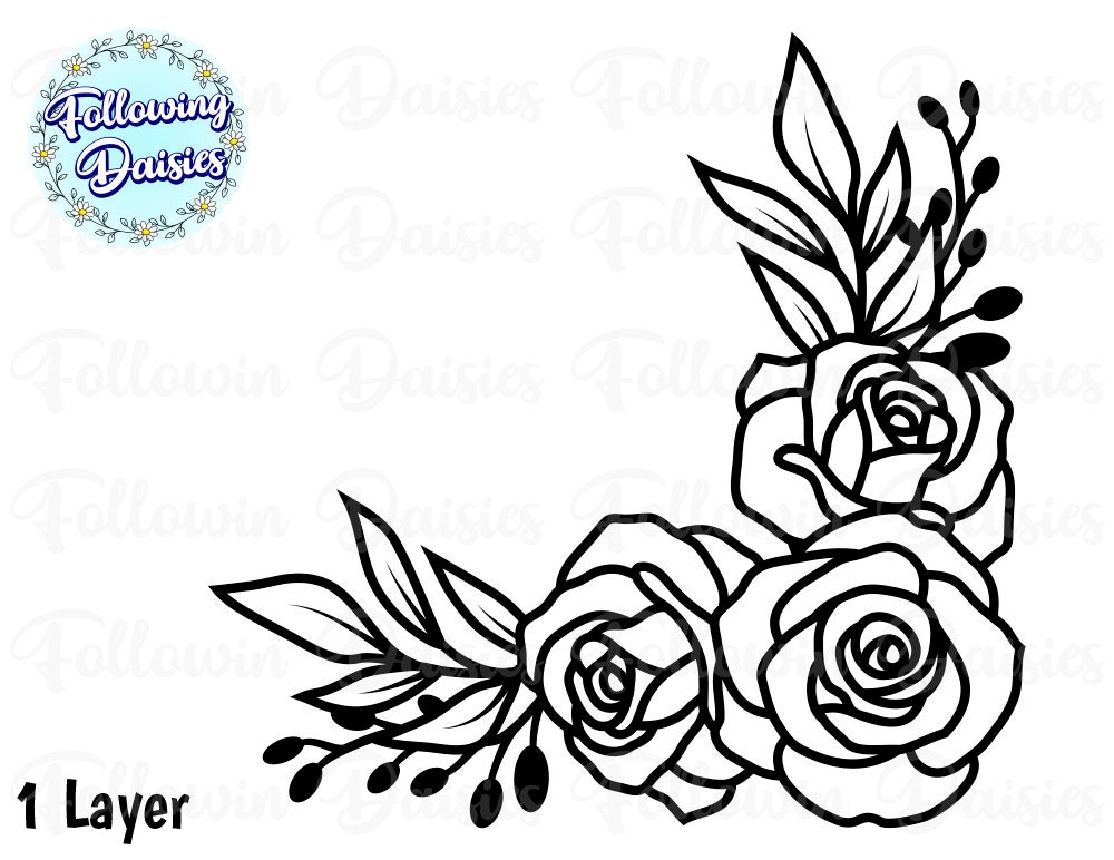 ROSAS en SVG Ramo de rosas Decoración floral Flores en svg | Etsy