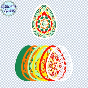 MANDALAS Easter EGGS SVG, Layered Easter Eggs,mandalas Svg, Easter Egg ...