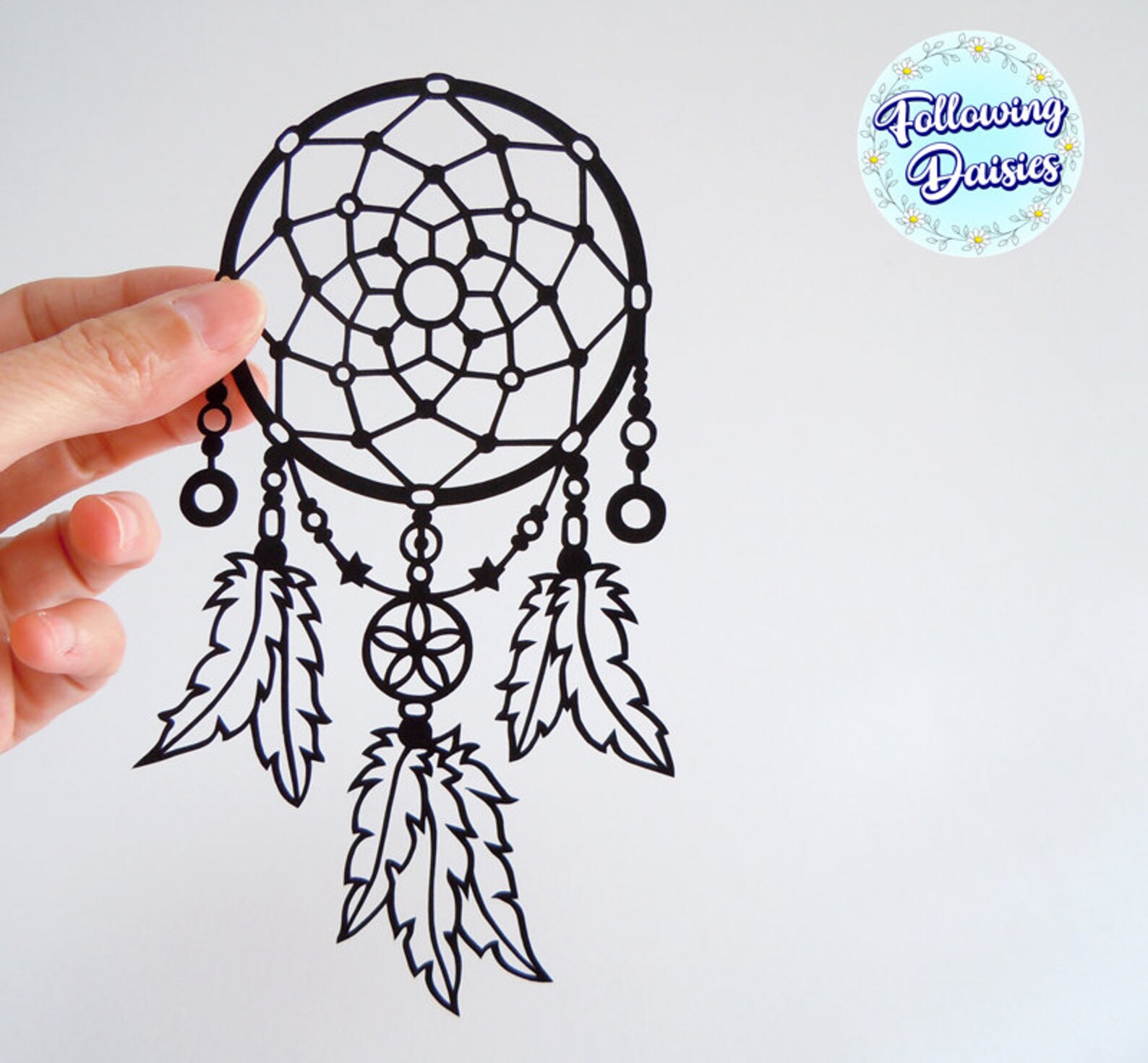 DREAMCATCHER SVG, Feather Monogram, Mystical, Celestial, Feather Frame ...