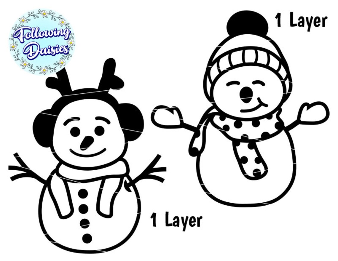 SNOWMEN SVG Christmas Svg Snowman Cut File Christmas - Etsy