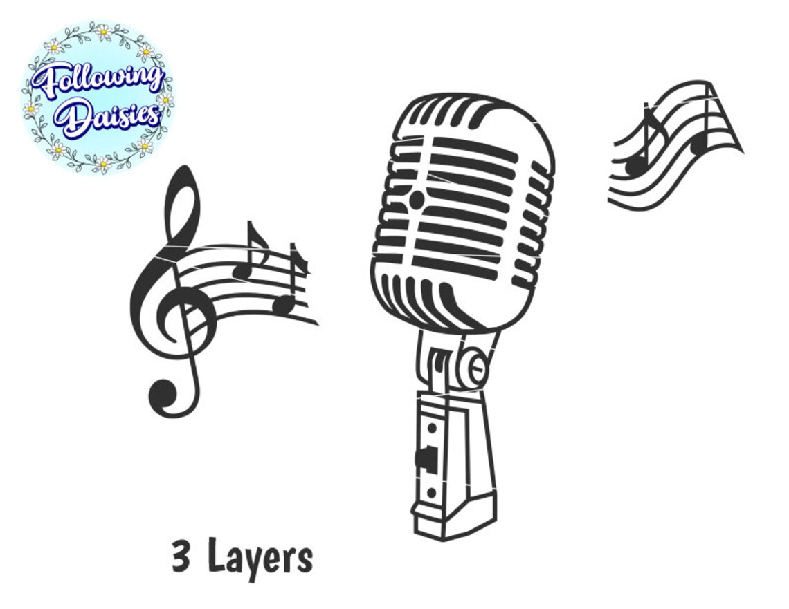 VINTAGE MICROPHONE in SVG Retro Microphone Music Musician | Etsy