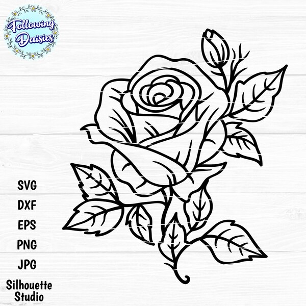 Rose Stem Svg - Etsy