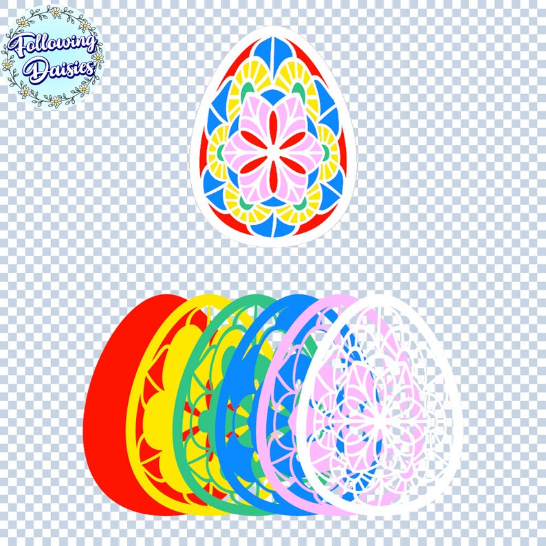 MANDALAS Easter EGGS SVG, Layered Easter Eggs,mandalas Svg, Easter Egg ...
