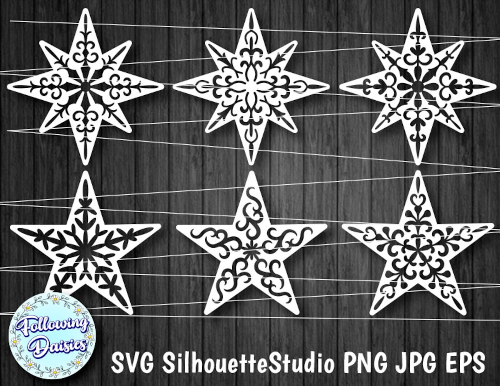 CHRISTMAS STARS SVG No2, Christmas Decorations, Christmas Bulbs ...
