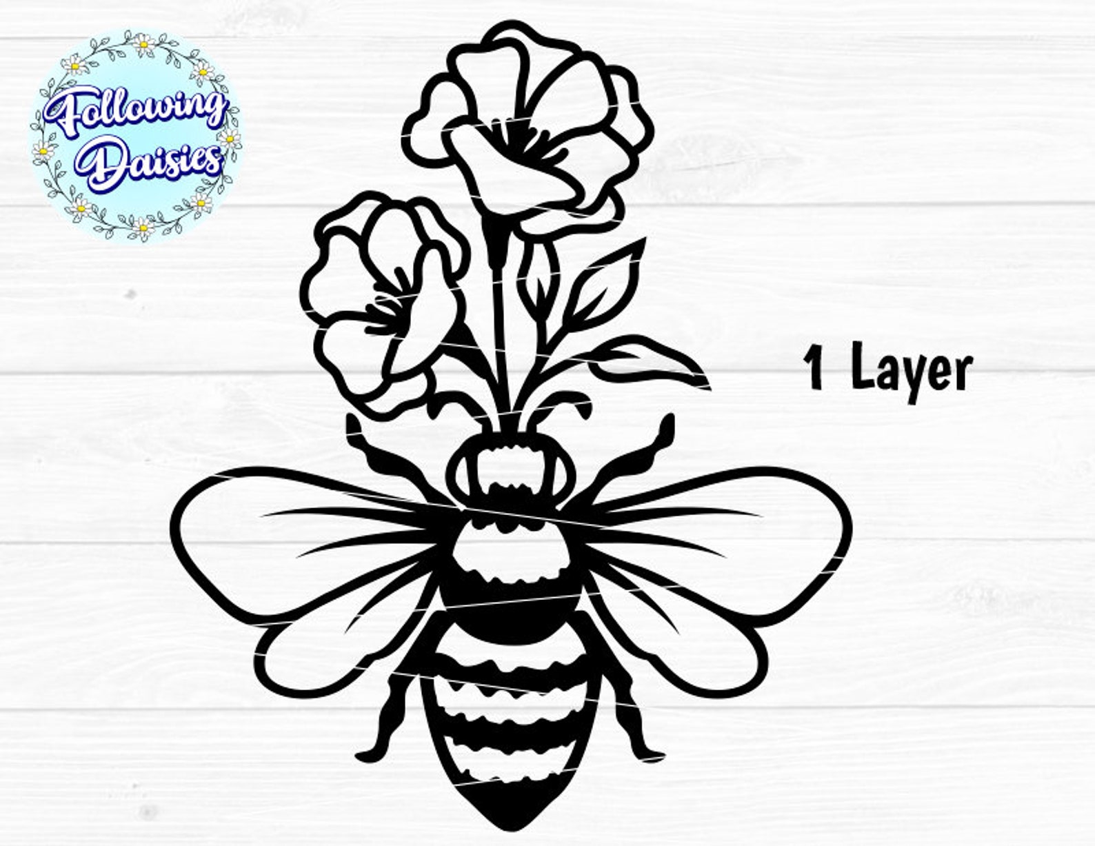 BEE and FLOWERS SVG, Floral Bee, Bumble Bee, Insects, Save the Bees ...