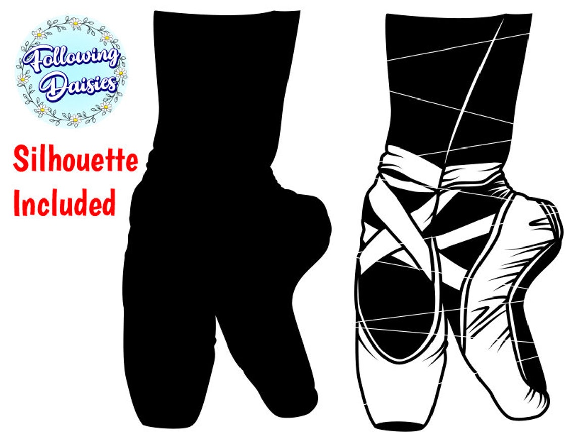 BALLET SVG, Ballet Shoes Svg, Paper Cut Template, Ballet Silhouette ...