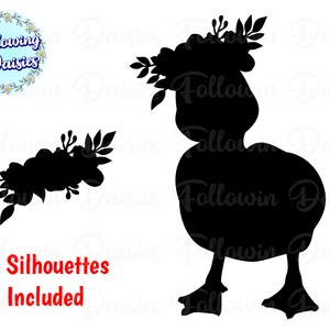BABY DUCK in SVG, Flowers Bouquet, Farm, Duckling, Floral Wreath, Paper ...