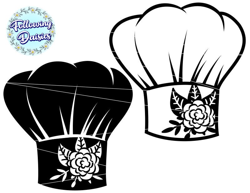 GORRO de COCINERO en SVG Gorro de Chef en svg Colección - Etsy España
