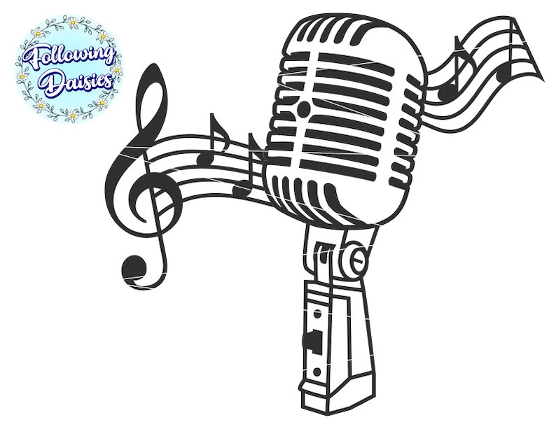 VINTAGE MICROPHONE in SVG, Retro Microphone, Music, Musician, Musical ...