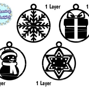 ADORNOS NAVIDEÑOS en SVG Nº 2, Archivos de Navidad en svg, Decoración ...