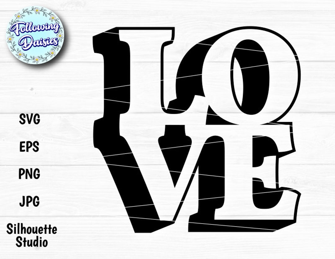 LOVE 3D en SVG, Amor, Decoración, Plantilla para corte, archivos svg ...