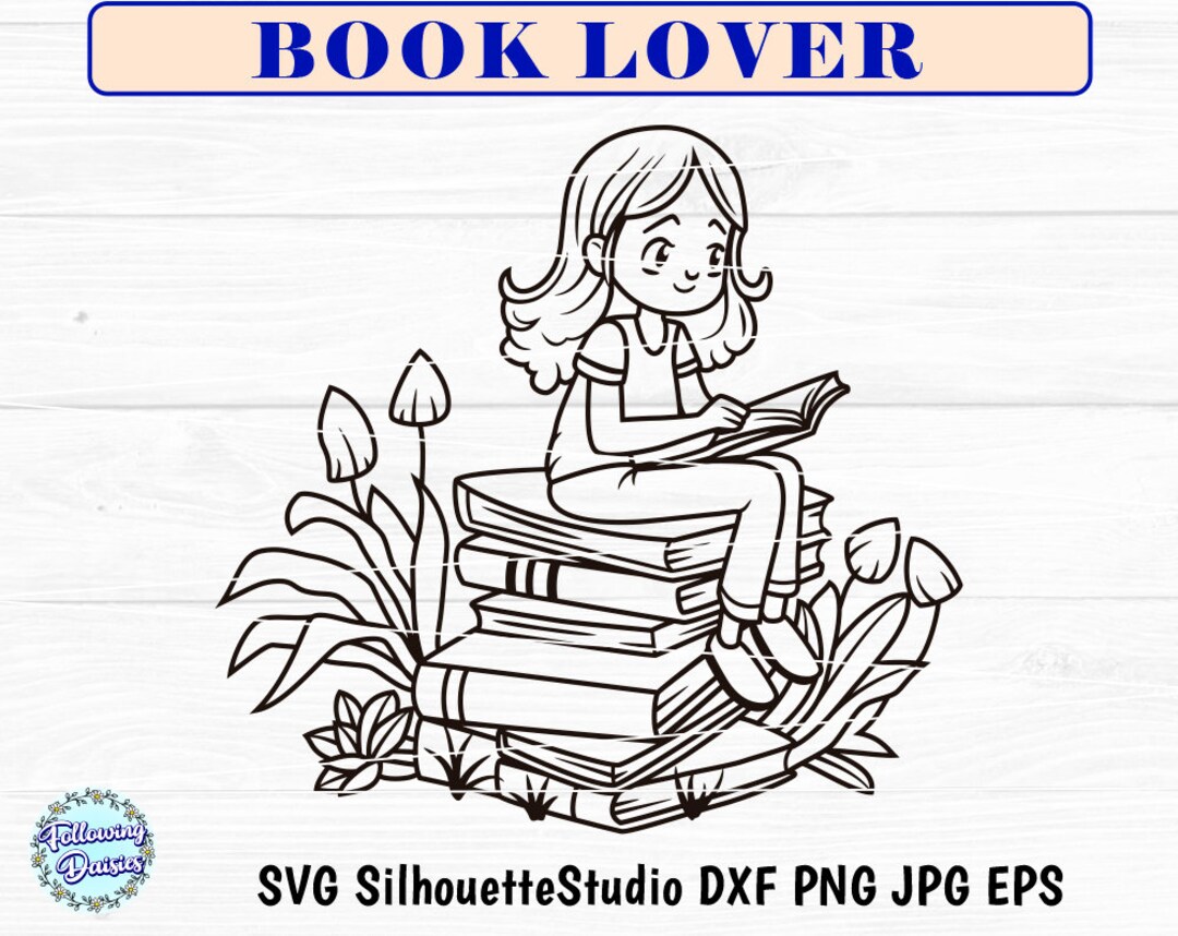BOOK SVG Book Lover Svg Reading Svg Stack of Books Svg - Etsy