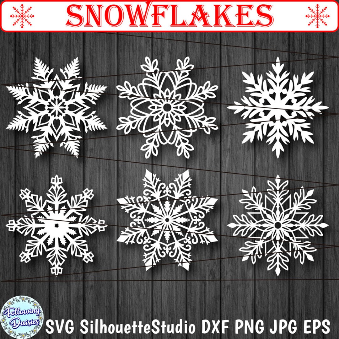 SNOWFLAKES SVG N2, Christmas Snowflakes Svg, Cute Snowflakes Svg ...