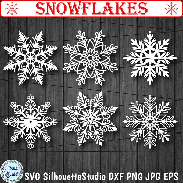 Snowflakes Svg - Etsy