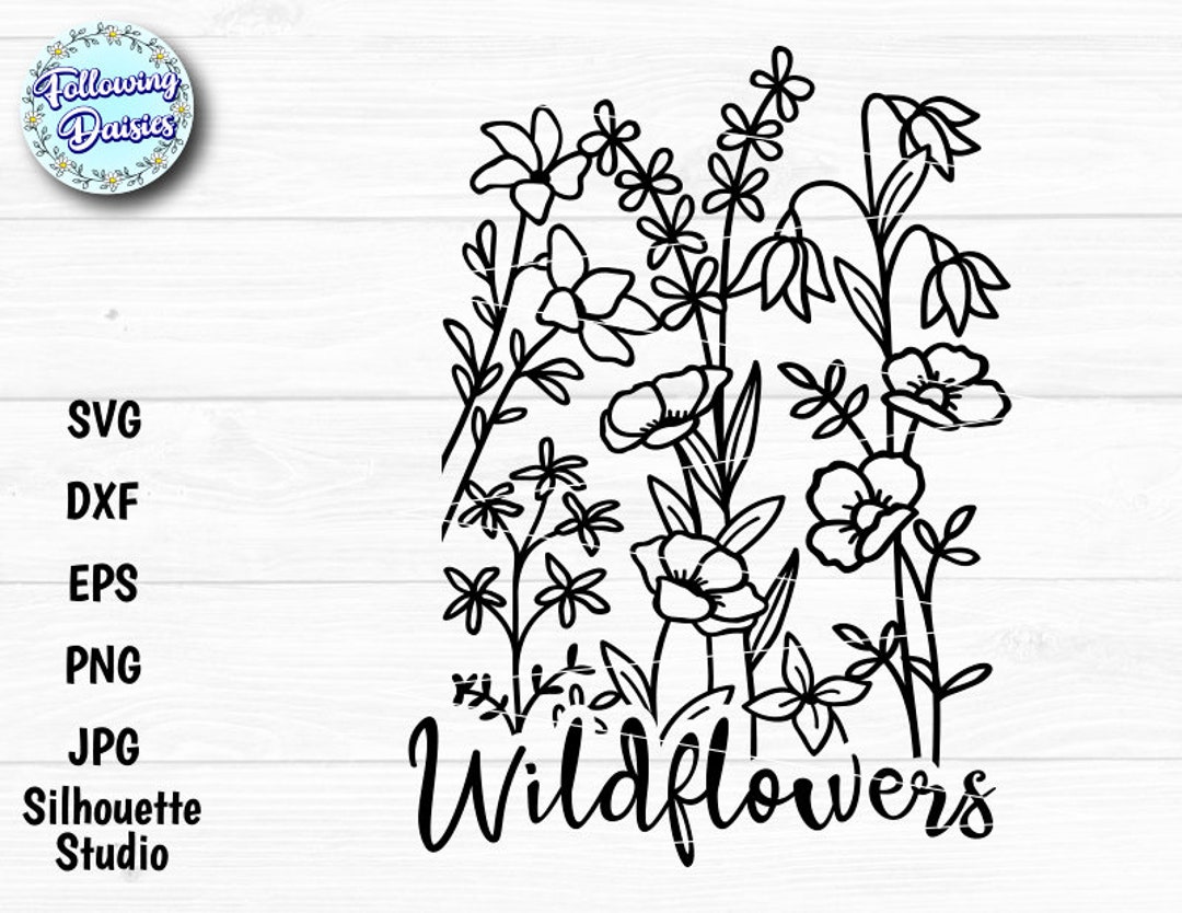 WILDFLOWERS SVG, Spring Svg, Flowers Cut File, Floral Svg, Spring ...