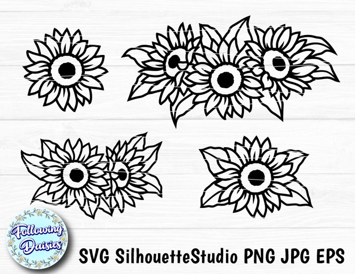 Sunflowers Svg Sunflower Bouquets Flowers Fall Decoration Etsy