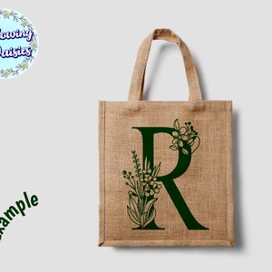 FLORAL LETTER R in Svg, Decorative Initial, Paper Cut Template, Instant ...