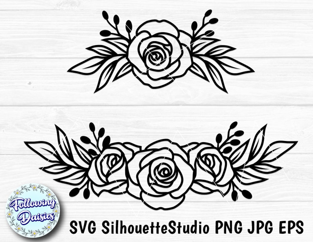 Rose Silhouette Border