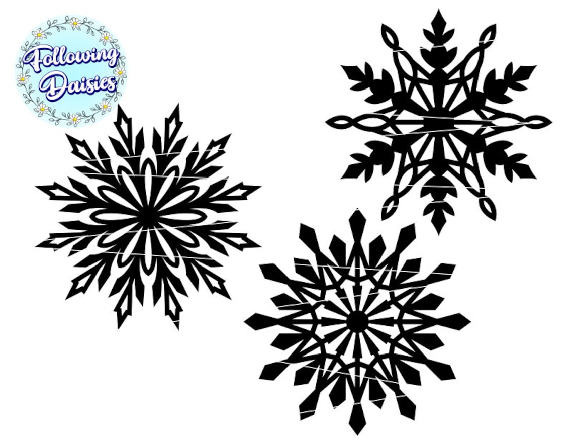 SNOWFLAKES in SVG Christmas Templates Christmas Decoration | Etsy