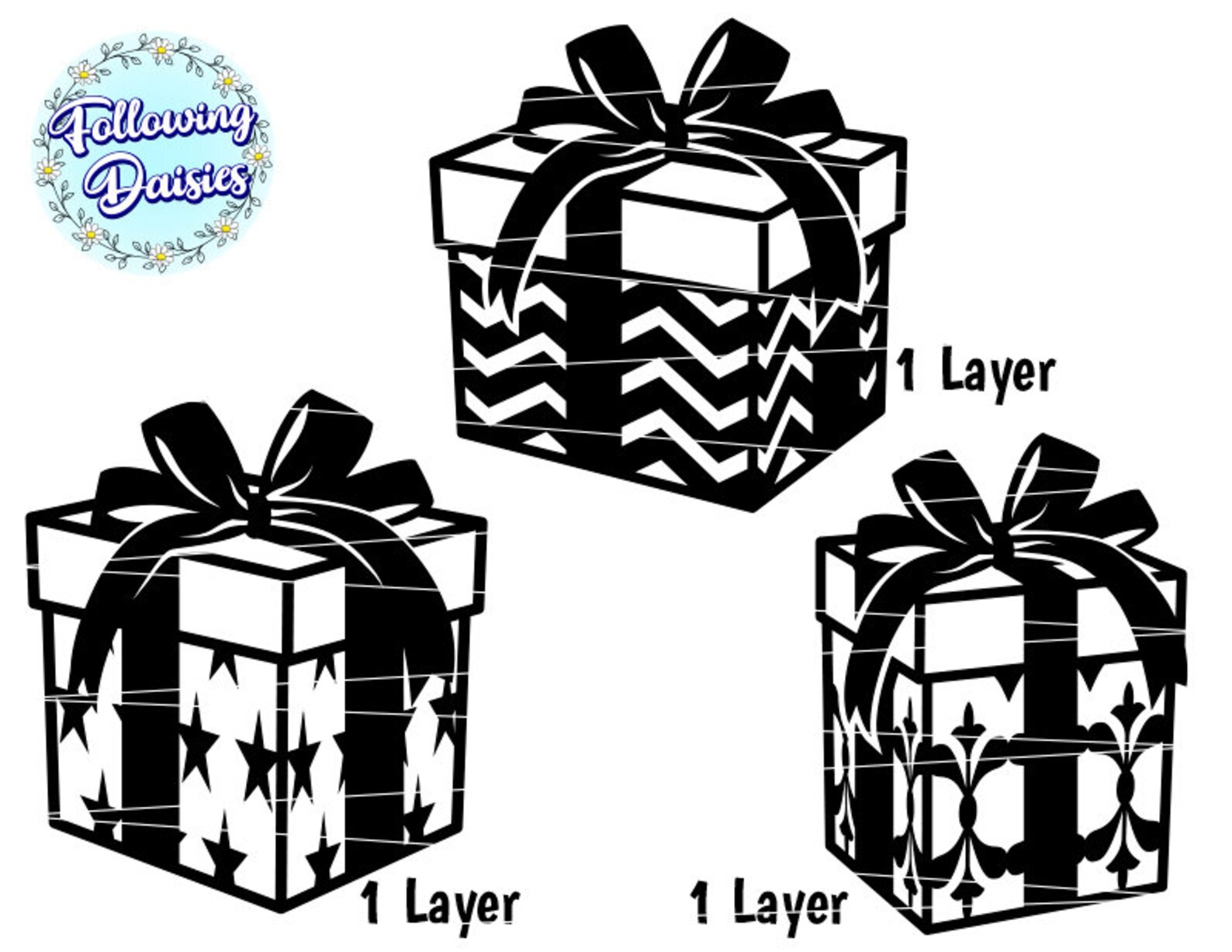 GIFT BOXES in SVG, Christmas Gifts, Christmas Decoration, Svg Files for ...