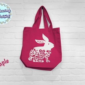 BUNNY in SVG, Floral Rabbit, Bunny Decorated With Flowers, Svg Files ...